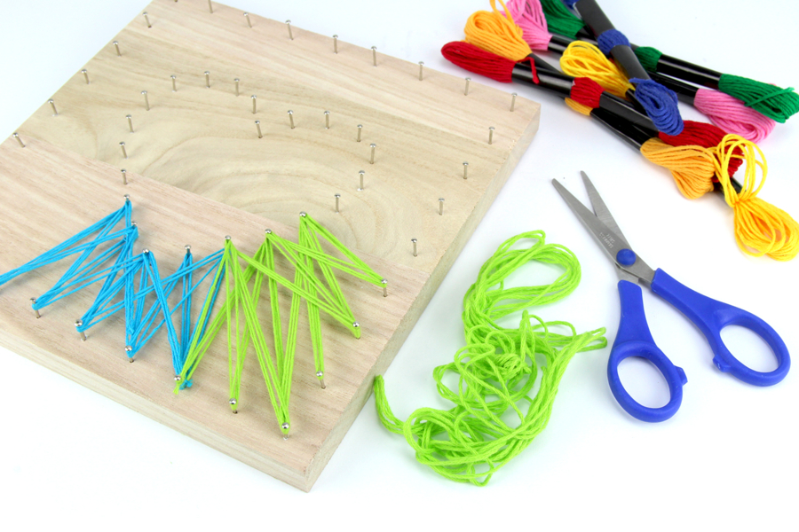 String art coeur multicolore - Activités manuelles Fête des Mères : des ...