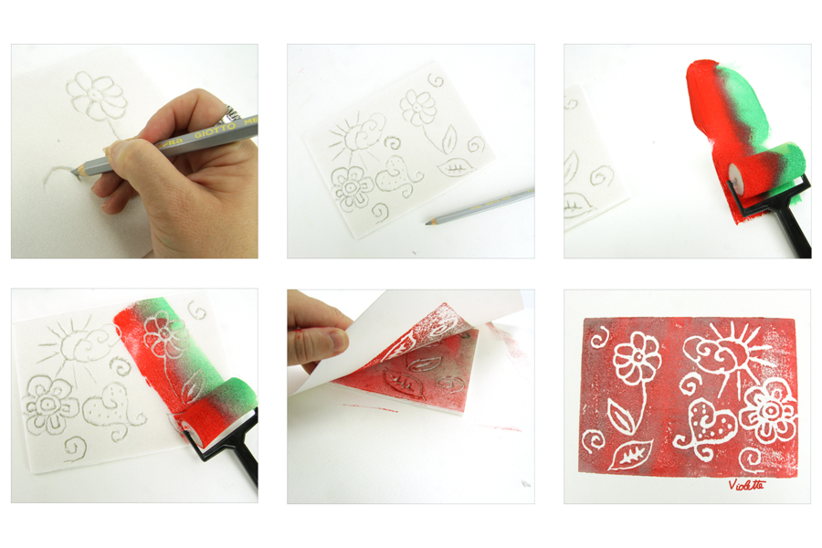 Plaques styromousse - 6 pièces - Linogravure