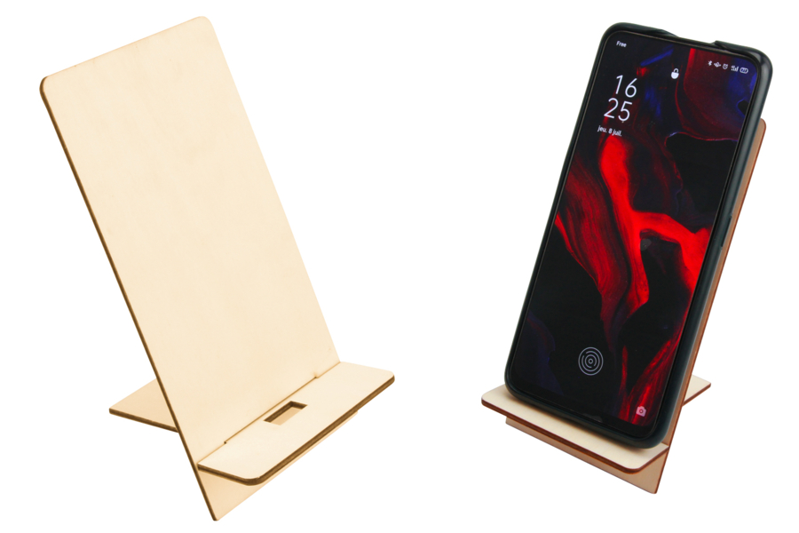 Supports smartphone en bois - 6 pièces - Objets pour le bureau ...