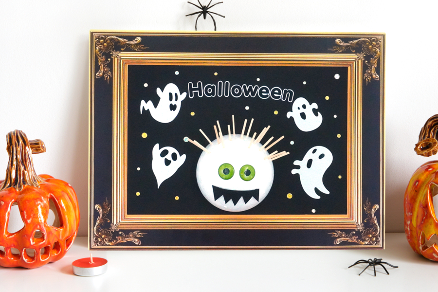 Tableau petits monstres - Activités manuelles Halloween