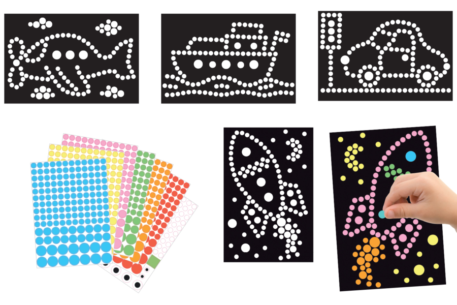 Tableaux gommettes - Thème au choix - Kits carteries