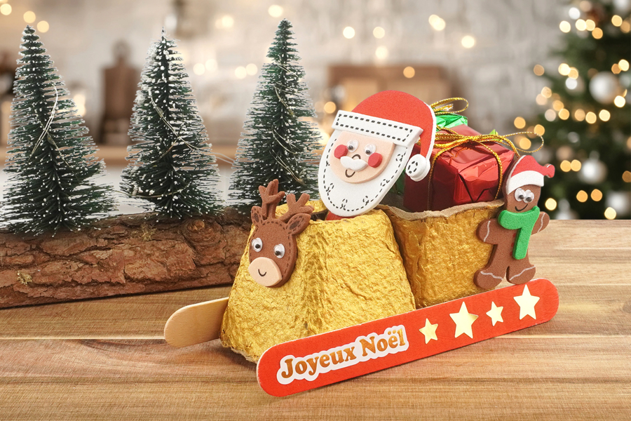 Le traineau du père Noël - Activités manuelles bricolages de Noël