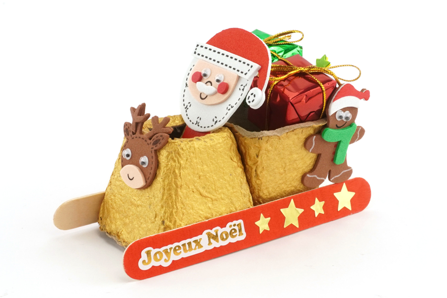 Le traineau du père Noël - Activités manuelles bricolages de Noël